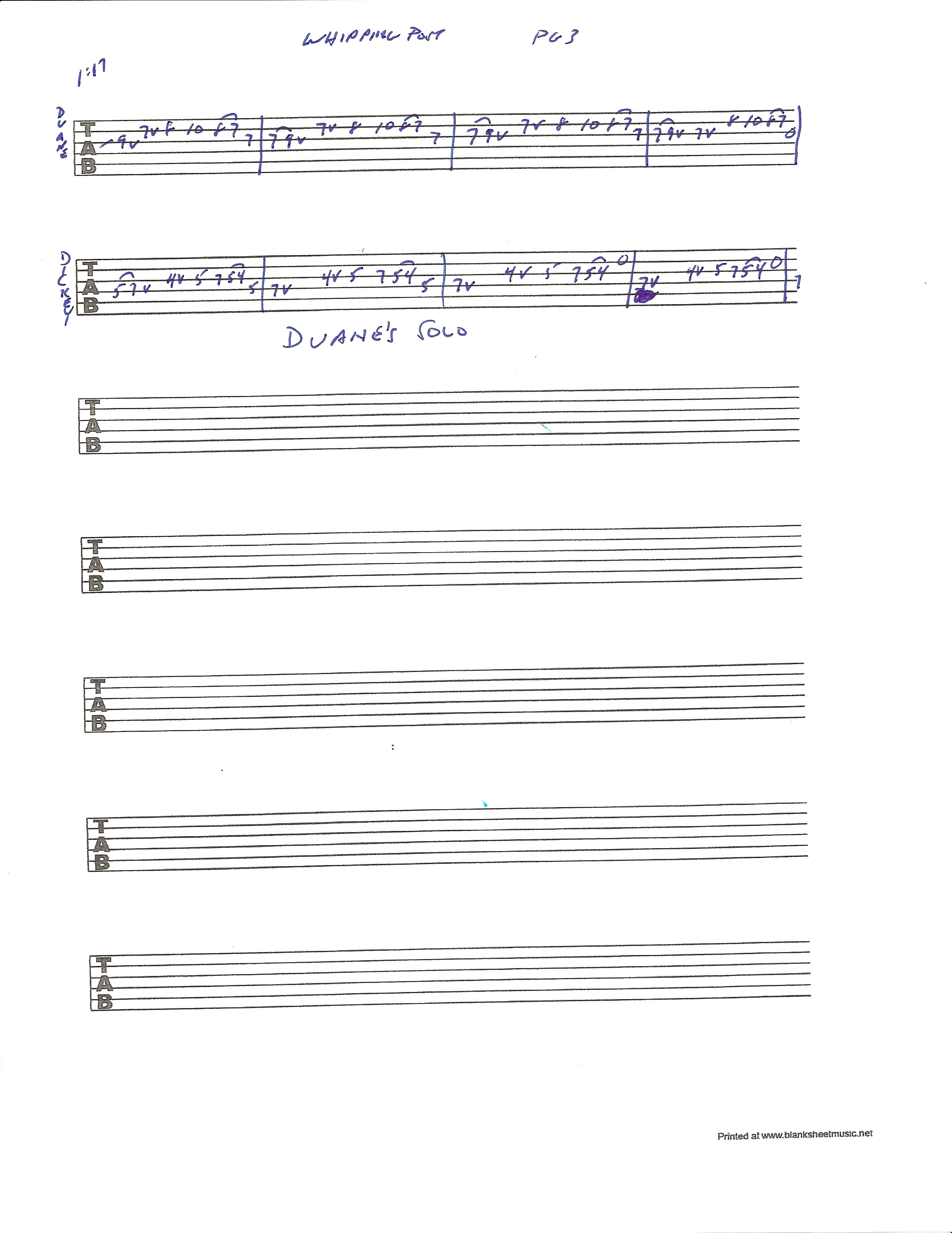 Allman Brothers: Whipping Post – Guitar Lesson – Demo Up to the First ...